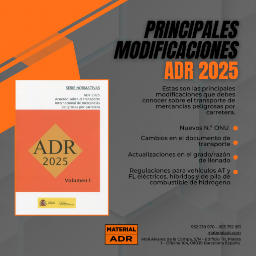 PRINCIPALES MODIFICACIONES ADR 2025 - Material ADR