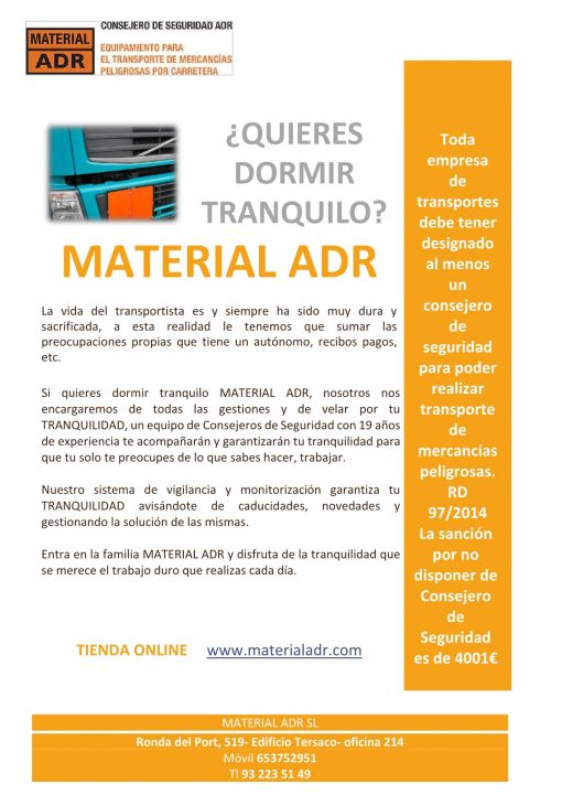 MATERIAL ADR Consejeros de Seguridad ADR - Material ADR